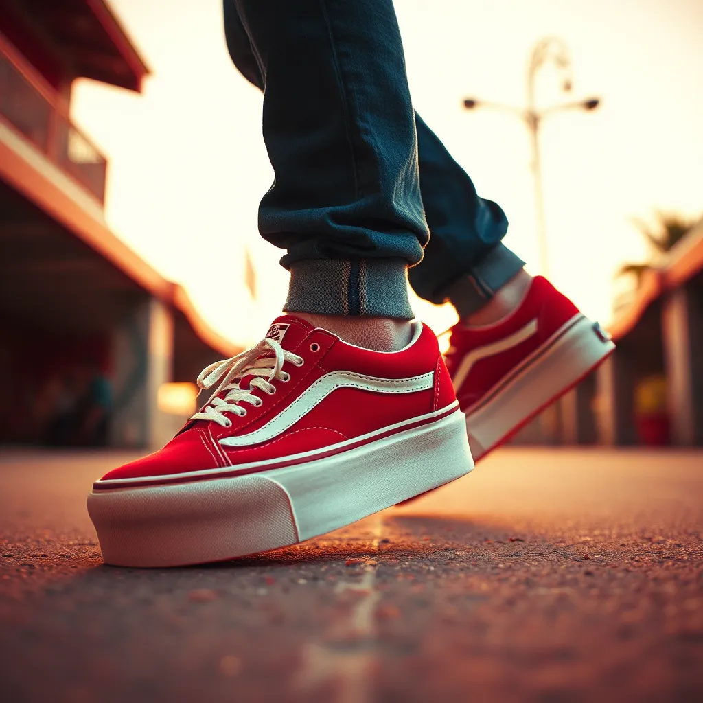 Red Vans Platform Sneakers: A Deep Dive into Skate Culture
