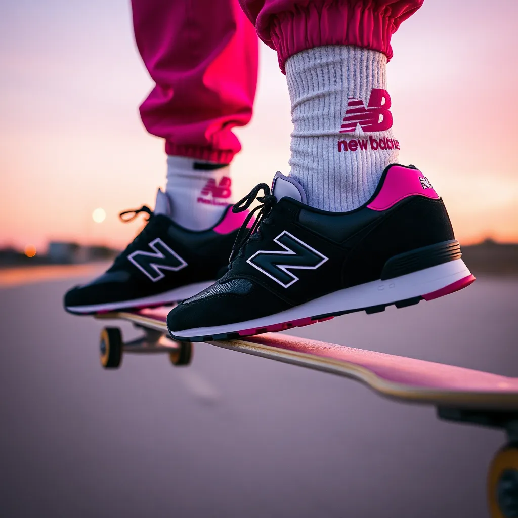 The Allure of Black and Pink in New Balance Footwear
