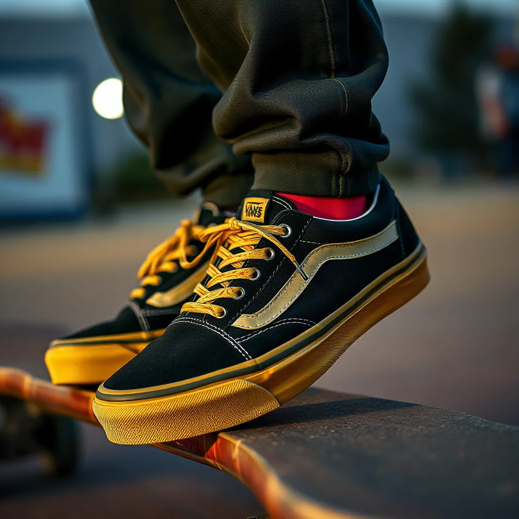 The Allure of Black and Gold Vans in Skateboarding