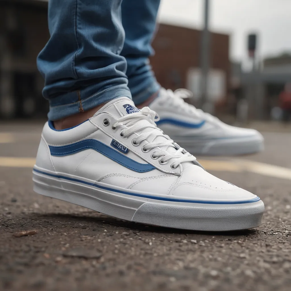 A Detailed Look at Vans Lowland White Blue Sneakers